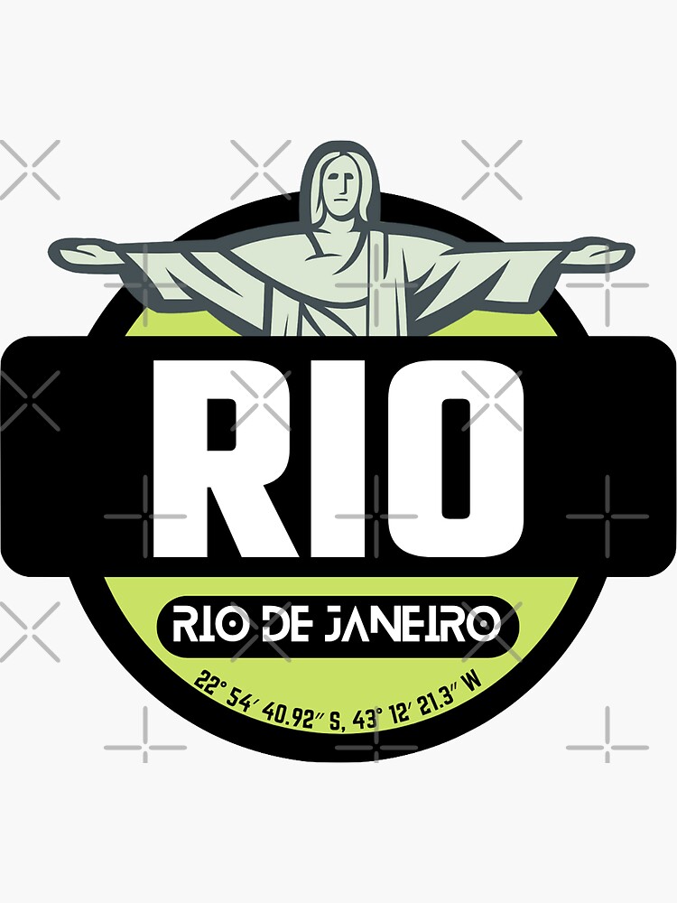 "Rio de Janeiro City iconic Corcovado" Sticker for Sale by LeddsoDello ...