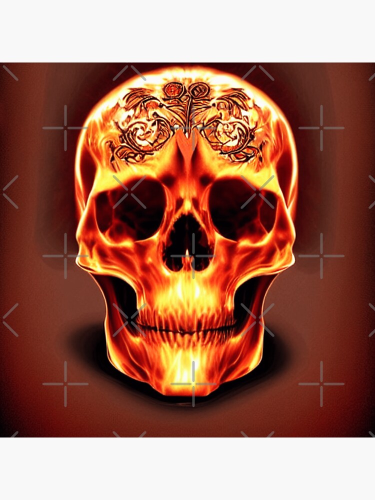 "Golden Etched Skull" Sticker for Sale by Aerialyn | Redbubble