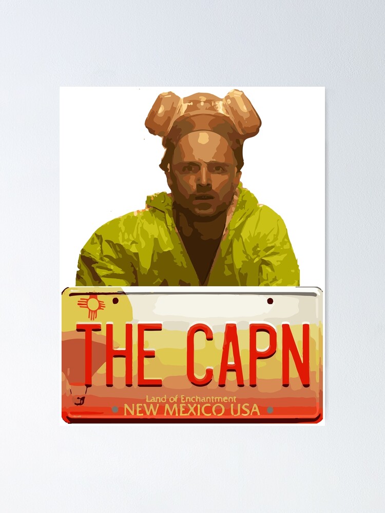 "Jesse Pinkman Breaking Bad - The Capn License Plate Design" Poster for ...
