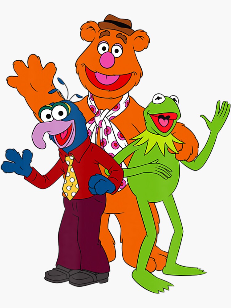 "Muppets Trio Kermit, Gonzo, & Fozzie Bear" Sticker for Sale by ...