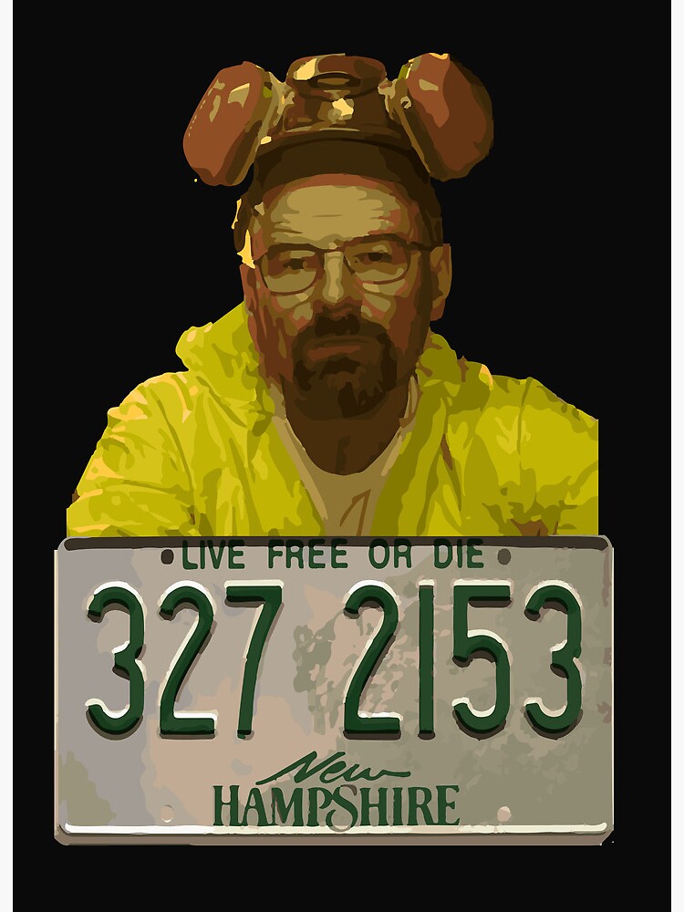 "Walter White Breaking Bad License Plate Design" Art Board Print for ...