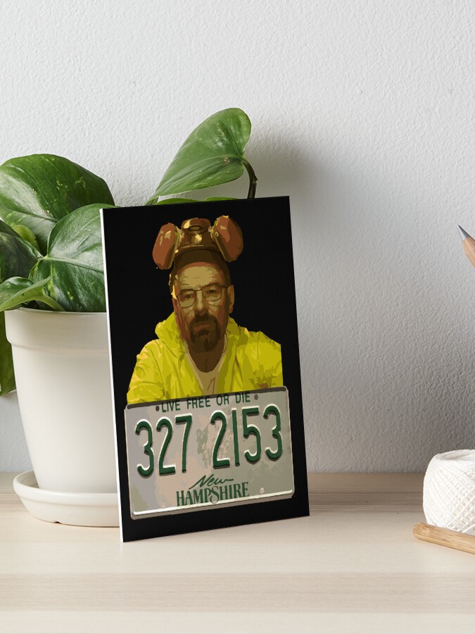 "Walter White Breaking Bad License Plate Design" Art Board Print for ...