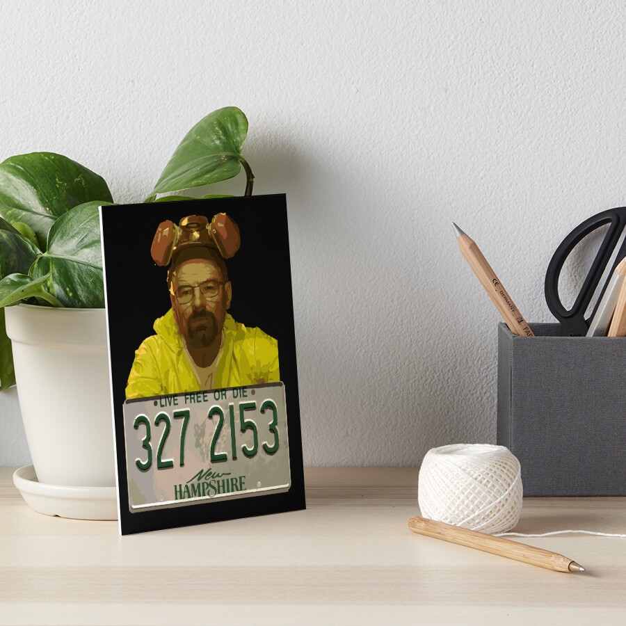 "Walter White Breaking Bad License Plate Design" Art Board Print for ...