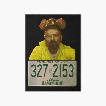 "Walter White Breaking Bad License Plate Design" Art Board Print for ...