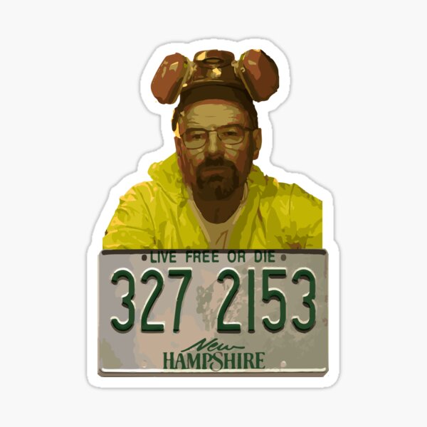 "Walter White Breaking Bad License Plate Design" Sticker for Sale by ...