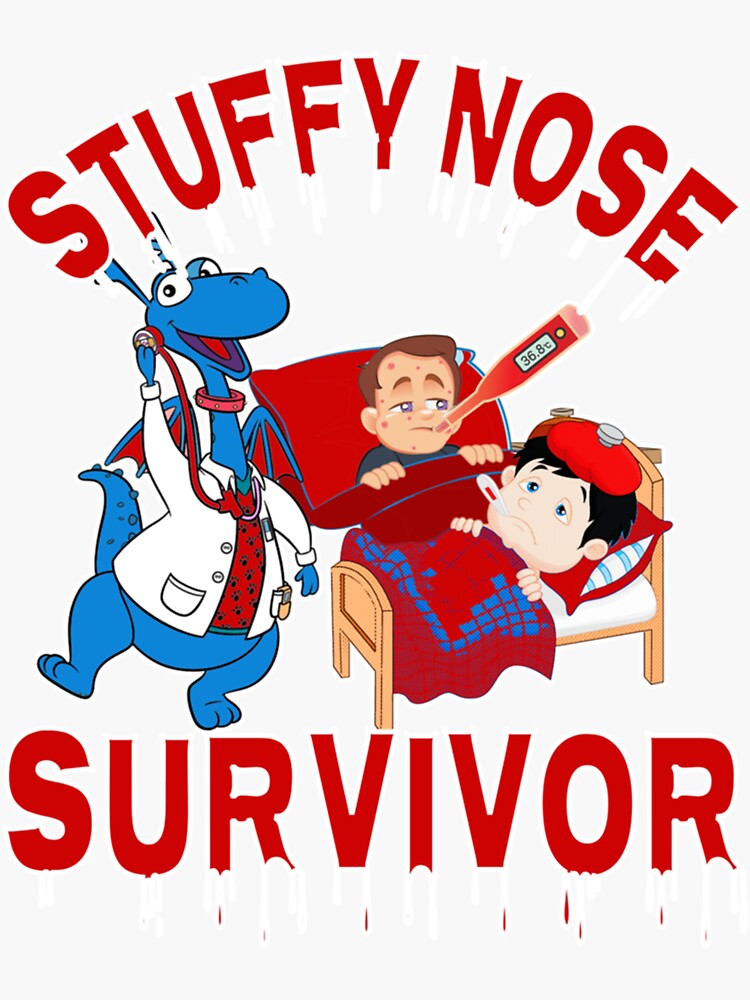 "Stuffy Nose Survivor Funny Man Women " Sticker for Sale by azldredge22 ...