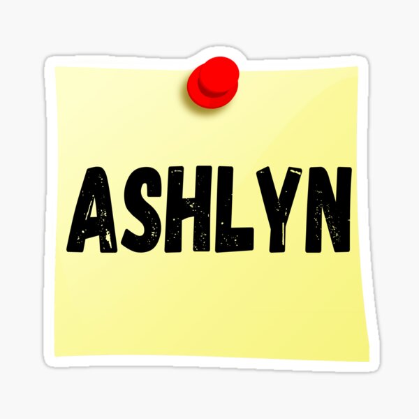 Pegatina «ASHLYN Nombre personalizado Etiqueta de cumpleaños Nombre de ...
