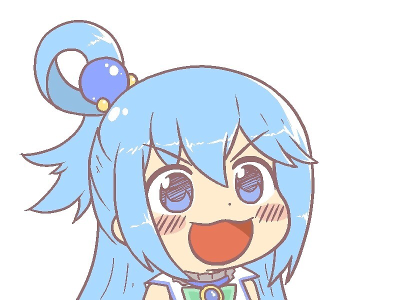 Aqua Chibi Head | Dibujos de anime, Personajes de anime, Fondo de ...
