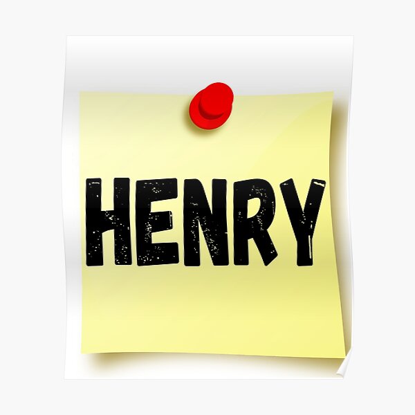 Póster «HENRY Nombre personalizado Etiqueta de cumpleaños Nombre de ...