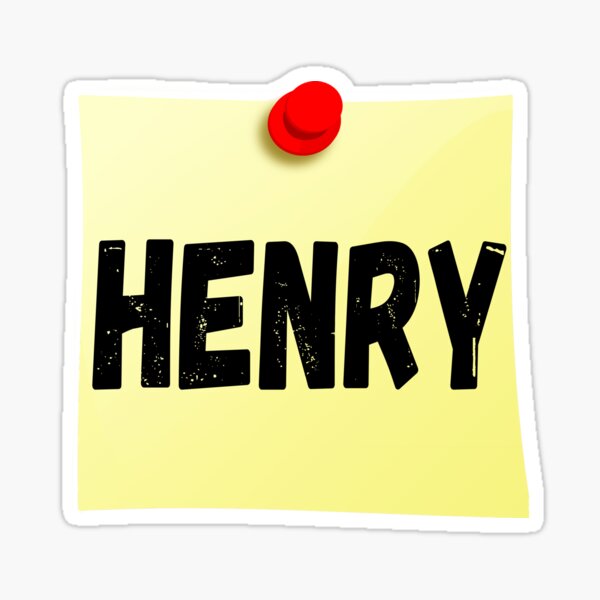 Pegatina «HENRY Nombre personalizado Etiqueta de cumpleaños Nombre de ...