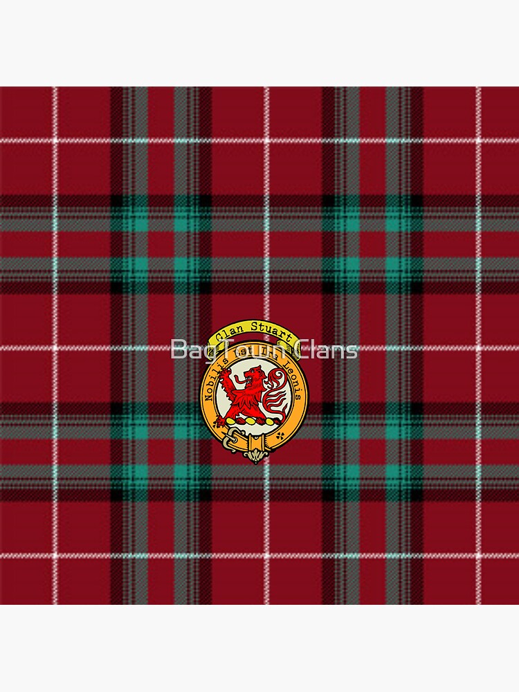 "Stuart Scottish Tartan and Crest" Sticker for Sale by ljrigby | Redbubble