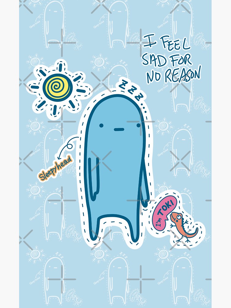 "Sleepyhead Ing and Toki" Sticker for Sale by DESIGNBRAND | Redbubble