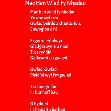 "Mae Hen Wlad Fy Nhadau" Art Print for Sale by Aurorapod | Redbubble