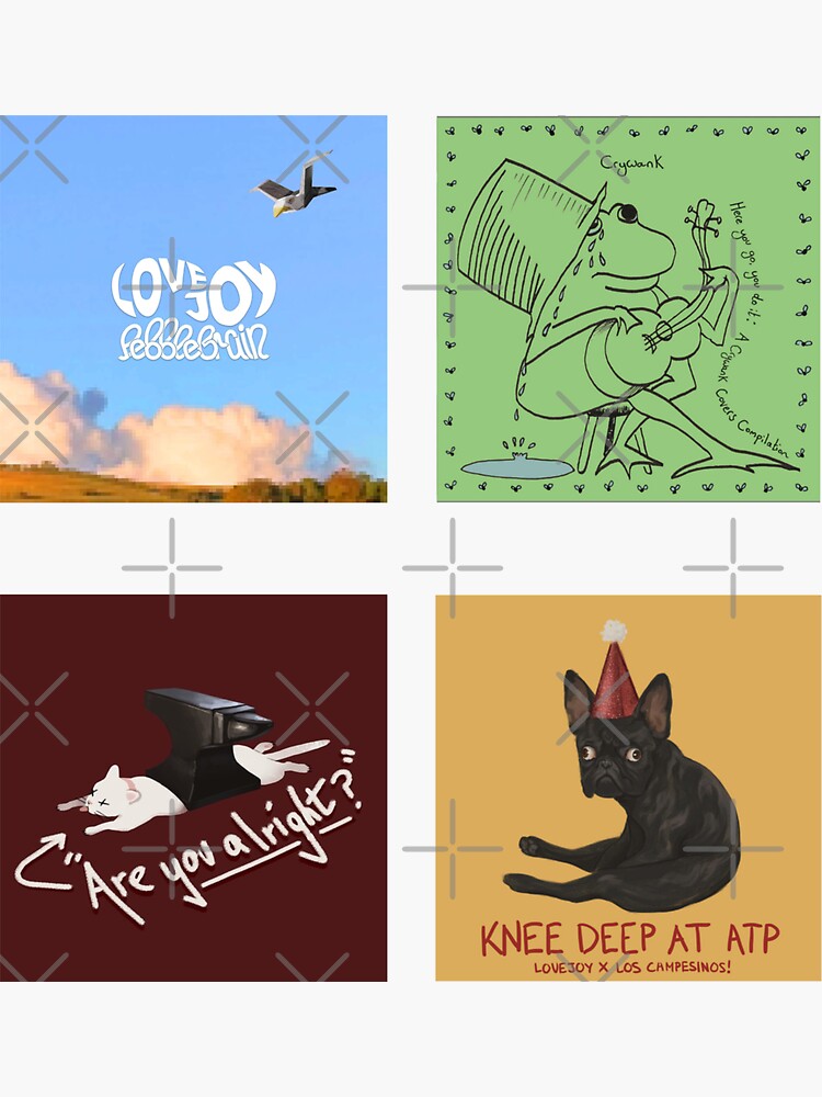 "Lovejoy Band Album " Sticker for Sale by xcharlottecat | Redbubble