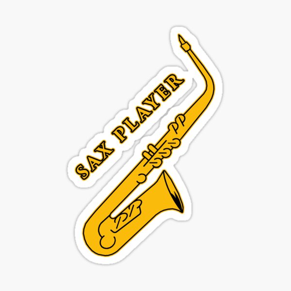 "Sax Player Saxophone" Sticker for Sale by janraydesigns | Redbubble