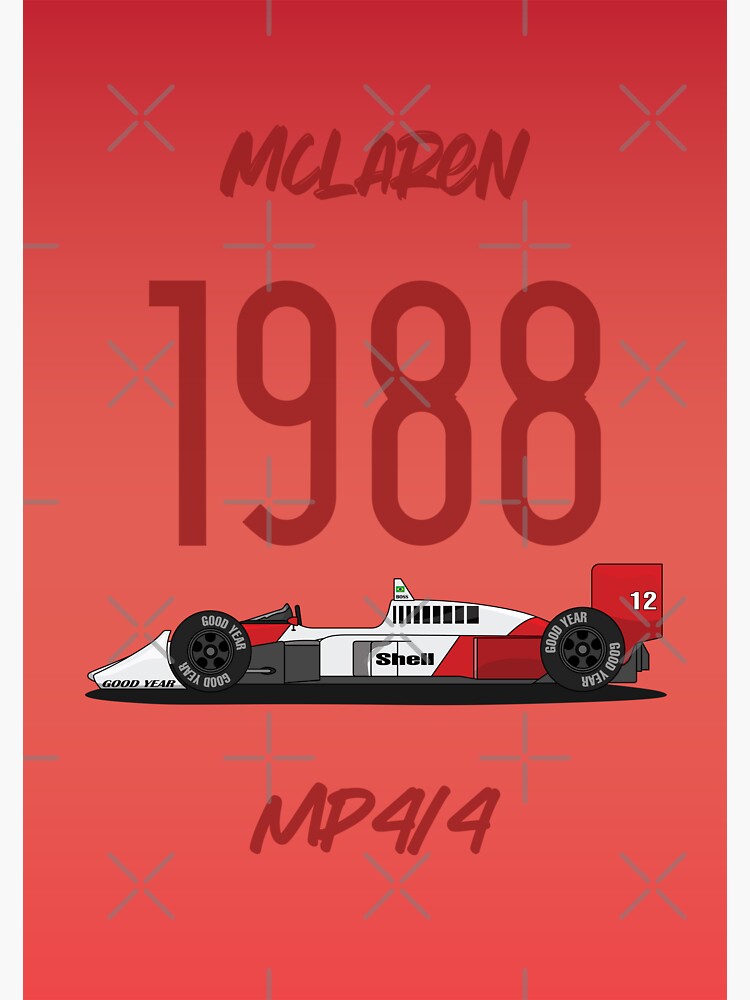 "1988 Mclaren MP4/4" Sticker for Sale by LittleArt385 | Redbubble