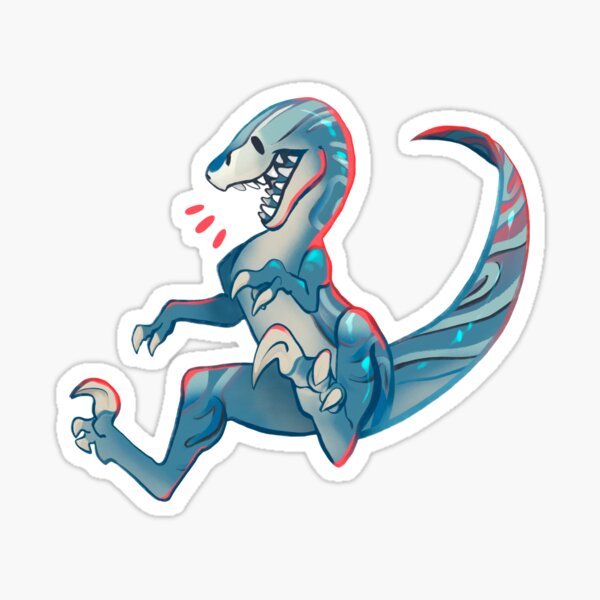 "Happy Raptor!" Sticker for Sale by PaintedMischief | Redbubble