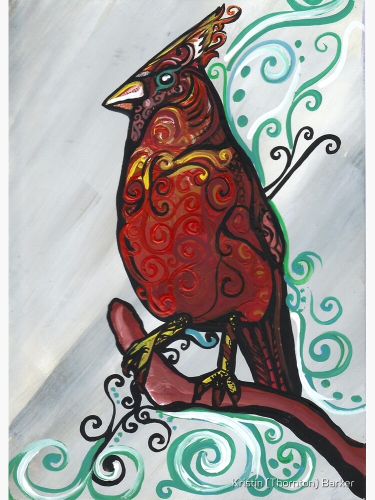 "Doodle Cardinal" Art Print for Sale by kristinthornton | Redbubble
