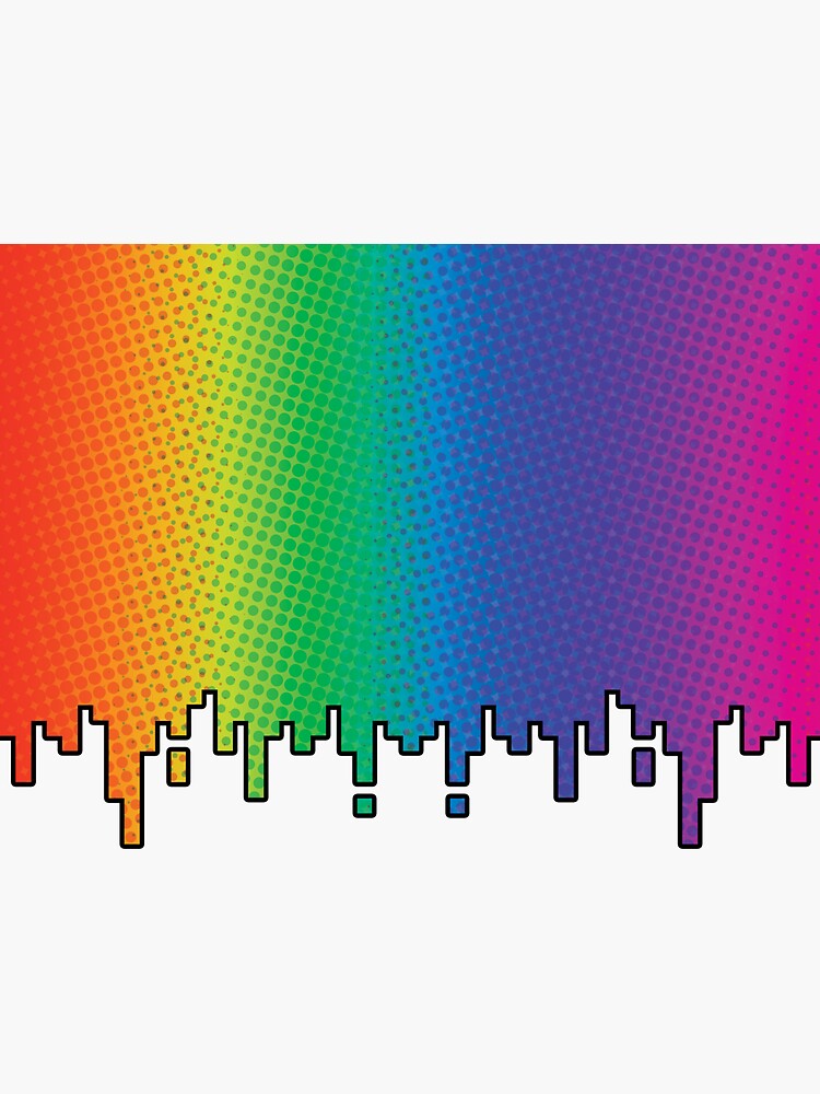 "Pixel Rainbow Drip" Sticker for Sale by amandartwork | Redbubble