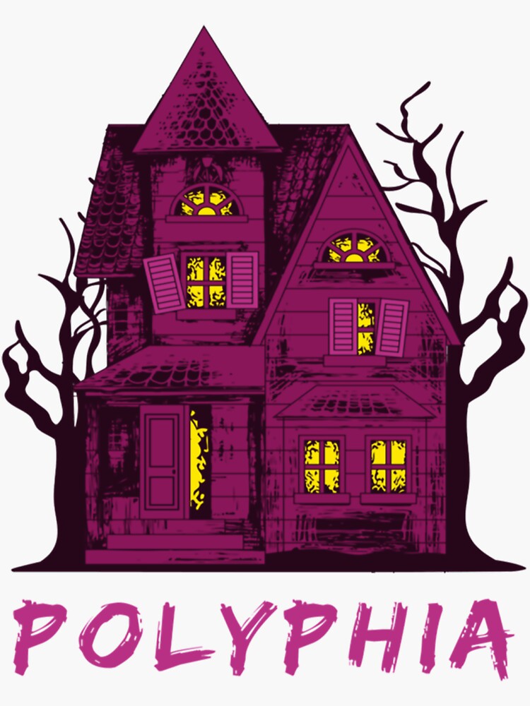 "Polyphia Merch Polyphia Band With Some Scary Haunted House" Sticker ...