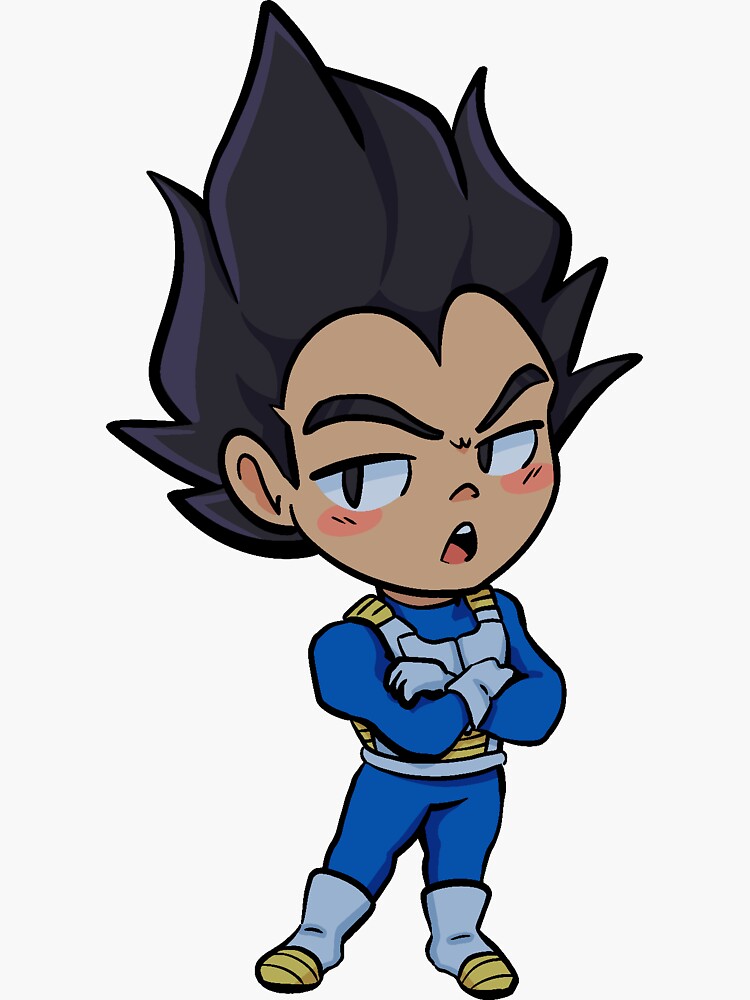 "Vegeta Chibi" Sticker for Sale by pooka-doodles | Redbubble