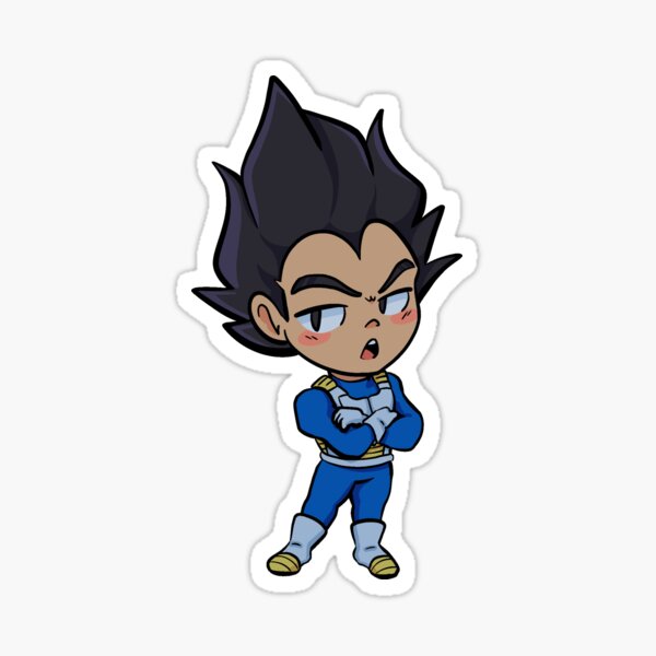 "Vegeta Chibi" Sticker for Sale by pooka-doodles | Redbubble