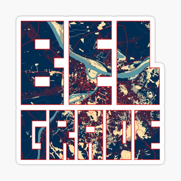"Belgrade City Map of Serbia - Hope" Sticker for Sale by deMAP | Redbubble