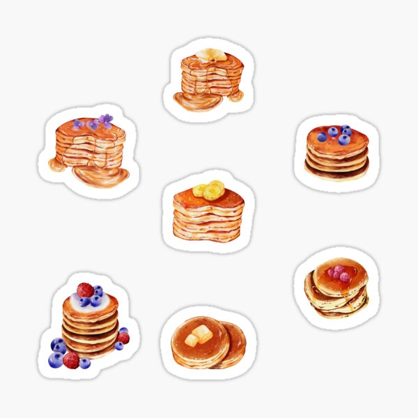 "Assorted Stack of Sweet and Savory Pancakes" Sticker for Sale by ...