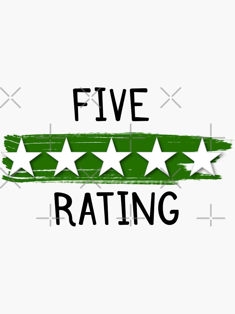 "five star rating" Sticker for Sale by ArtbyOnan | Redbubble