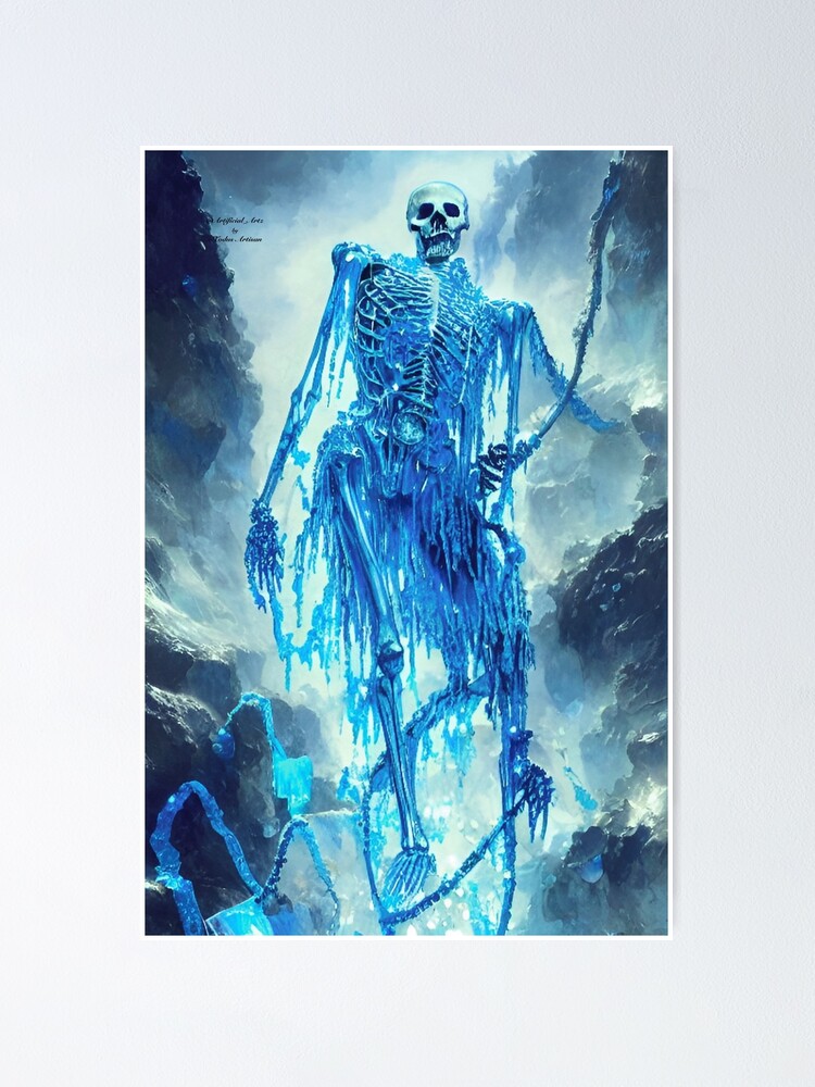 "Blue Skeleton Spirit " Poster for Sale by Ai-Artz | Redbubble