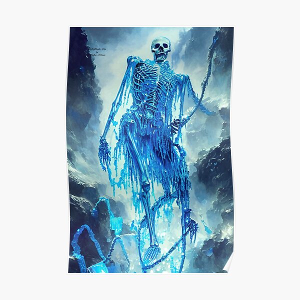 "Blue Skeleton Spirit " Poster for Sale by Ai-Artz | Redbubble
