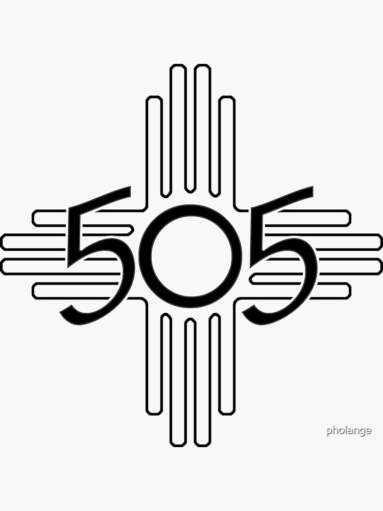 "the 505 zia" Sticker for Sale by pholange | Redbubble