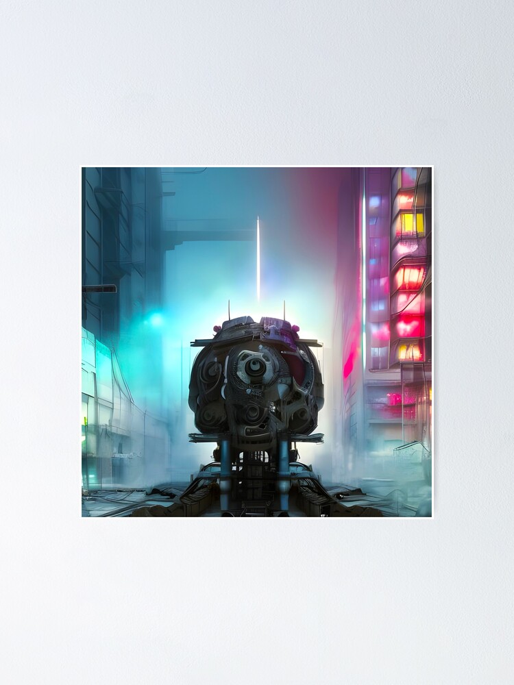 "Dark Dystopian City - Old Machine - Neo Tokyo" Poster for Sale by ...