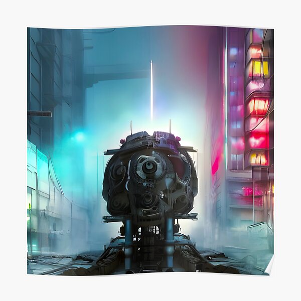 "Dark Dystopian City - Old Machine - Neo Tokyo" Poster for Sale by ...