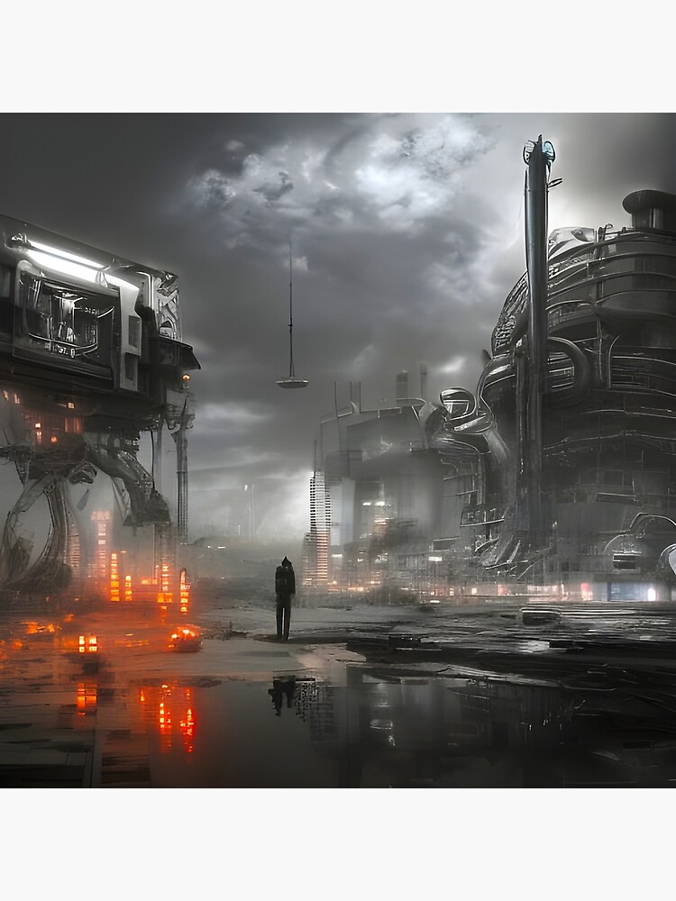 "Dark Dystopian City - Massive Machines - Super Factory" Poster for ...