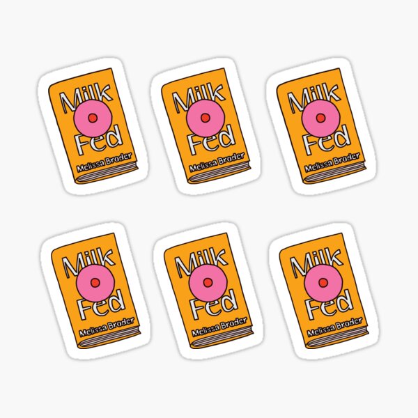"Milk Fed books" Sticker for Sale by lalashellsArt | Redbubble