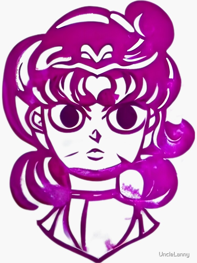 "pink sailor scout anime girl" Sticker for Sale by UncleLanny | Redbubble