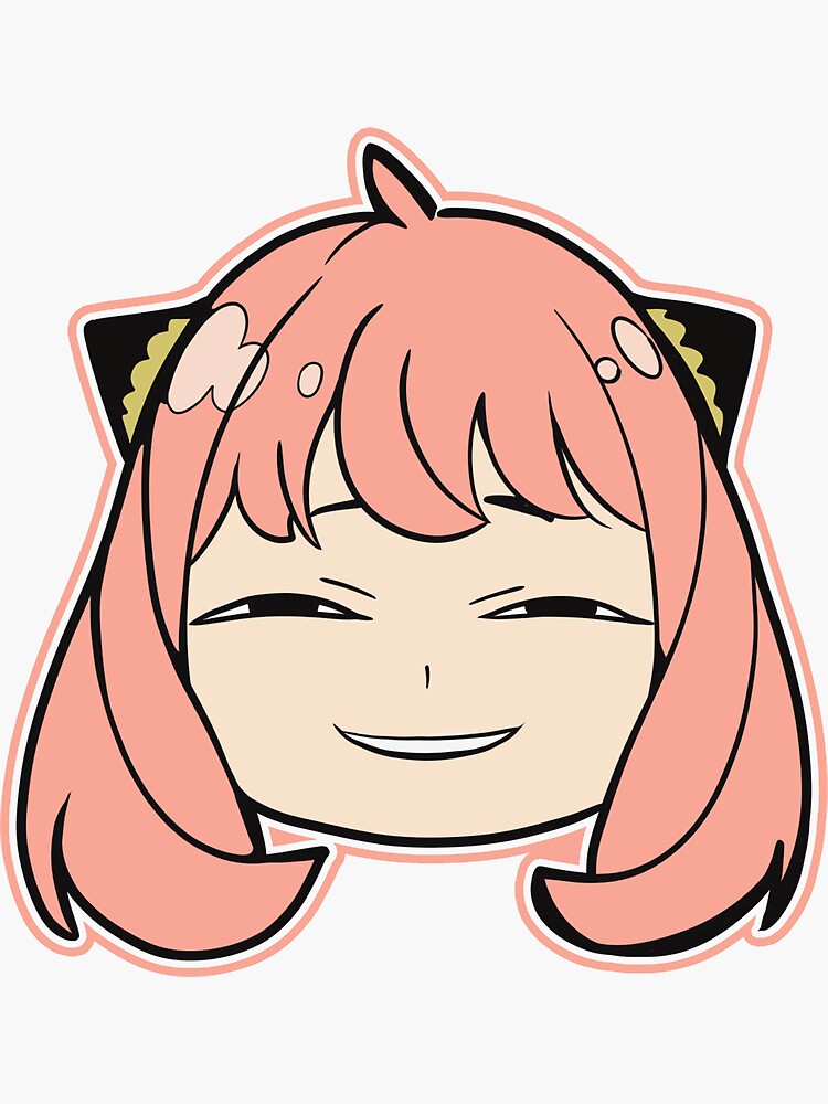 "Anya's Smug Face - Spy X Family" Sticker for Sale by EricJacksonEJ ...