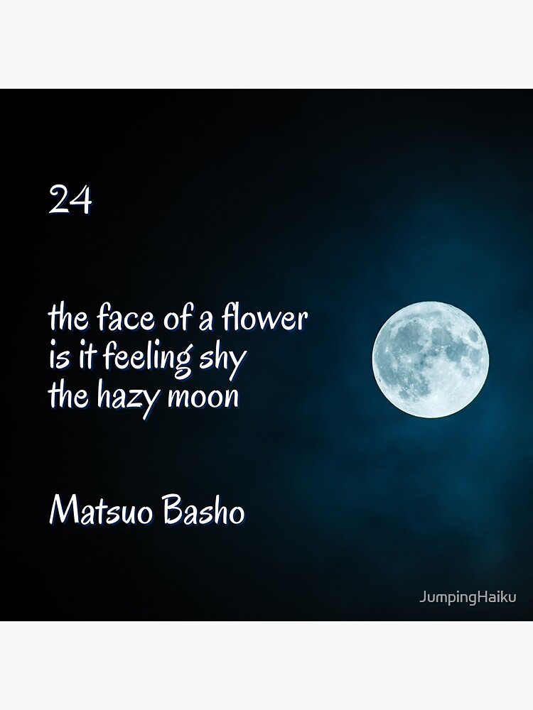 "Matsuo Basho: Haiku 24 - the face of a flower" Sticker for Sale by ...