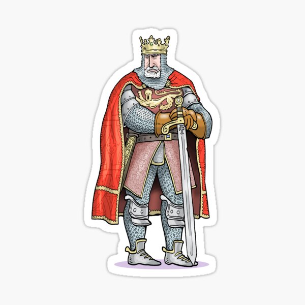 "King Edward I" Sticker for Sale by MacKaycartoons | Redbubble