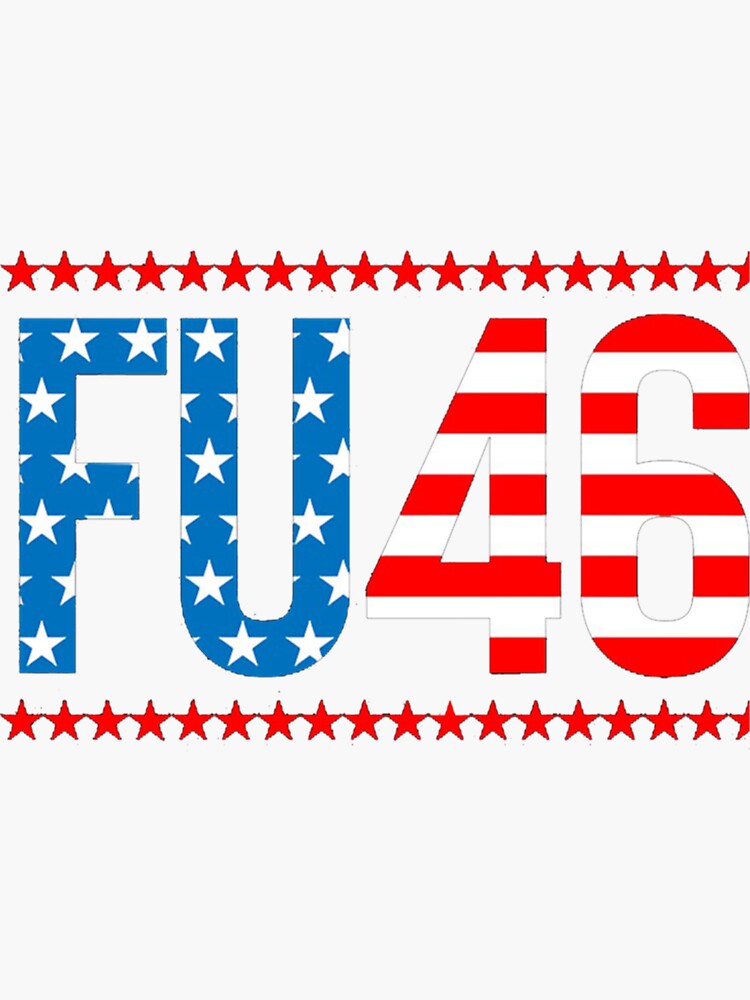 "FU 46 " Sticker for Sale by Bardallytf | Redbubble
