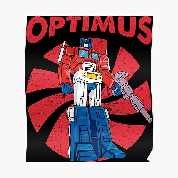 "Transformers Optimus Prime Red Version" Poster for Sale by ...