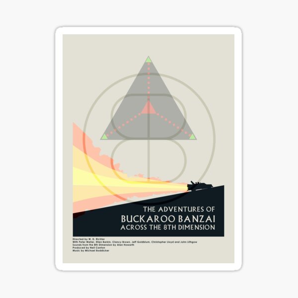 "Buckaroo Banzai (Movie Poster)" Sticker by Roller711 | Redbubble