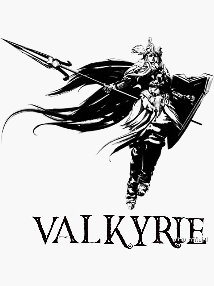 "valkyrie logo art " Sticker for Sale by dpmittu | Redbubble