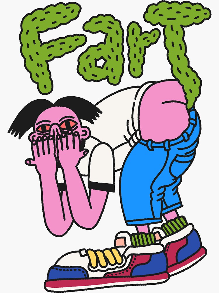 "Fart Art" Sticker for Sale by ulapboi | Redbubble
