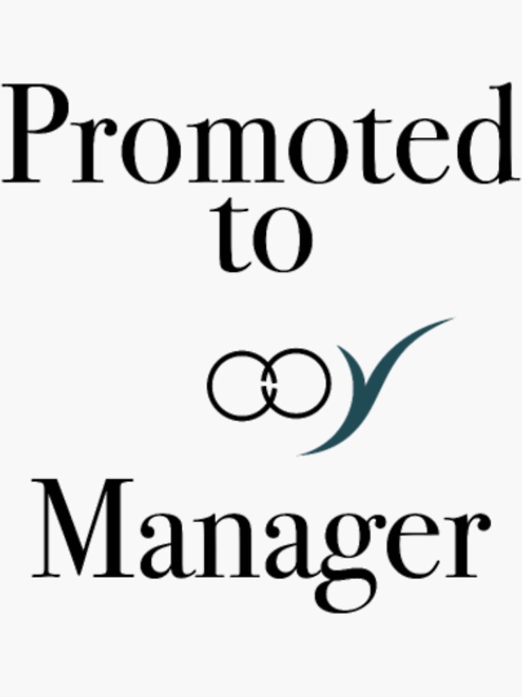 "Promoted to manager funny wedding gift groom" Sticker for Sale by my ...