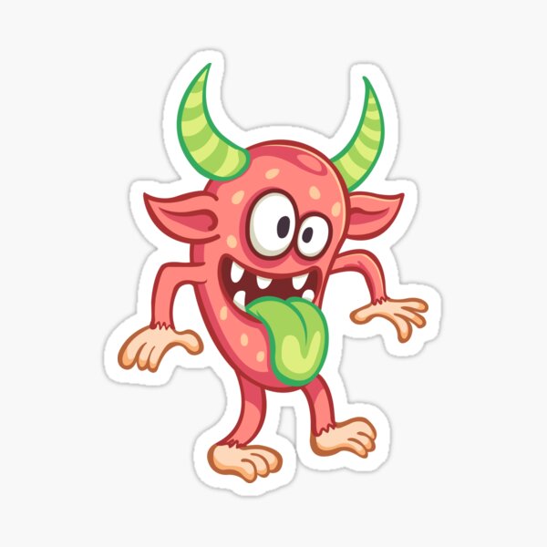 "cute red monster male" Sticker for Sale by yudabento | Redbubble