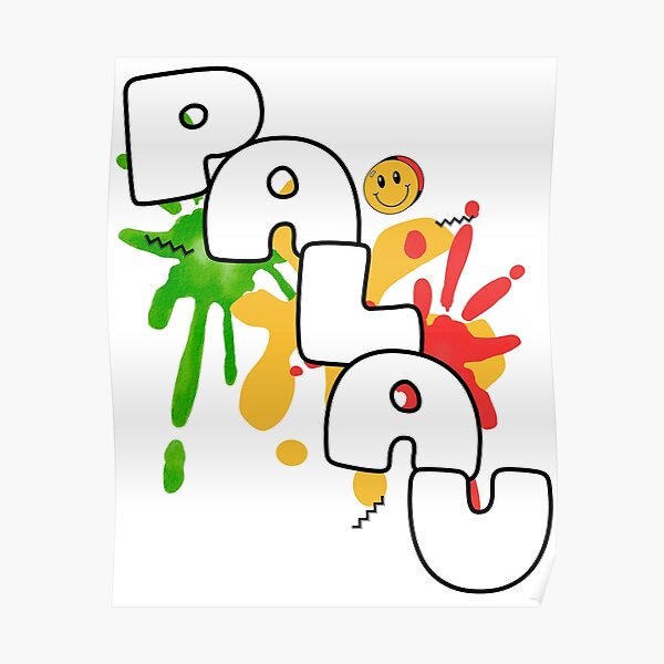 "Bubble letters Palau" Poster for Sale by PolyMicroMela | Redbubble