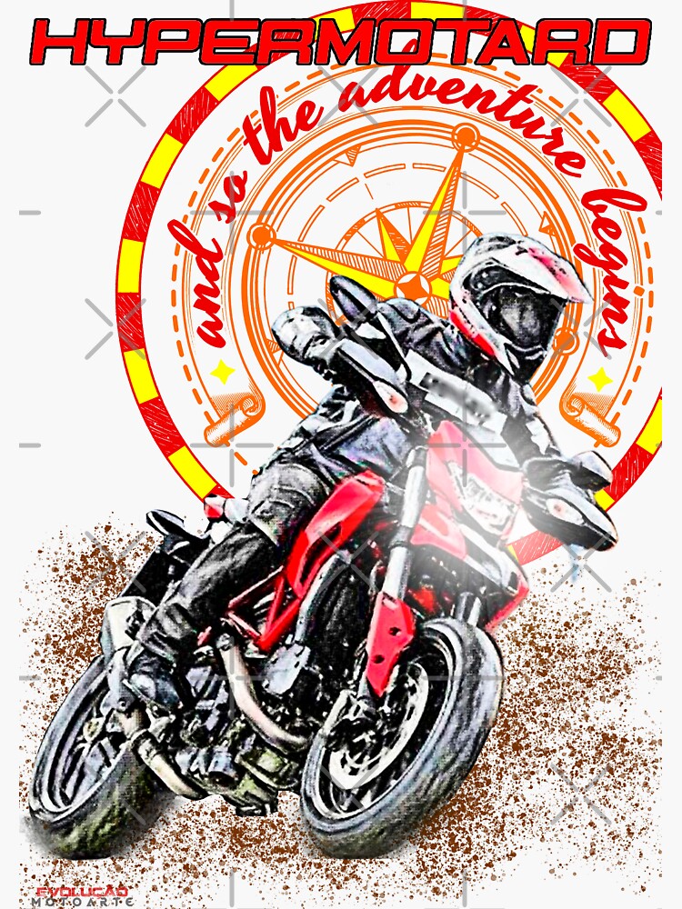 "Ducati Hypermotard Hyperstrada " Sticker for Sale by Evomotoarte ...