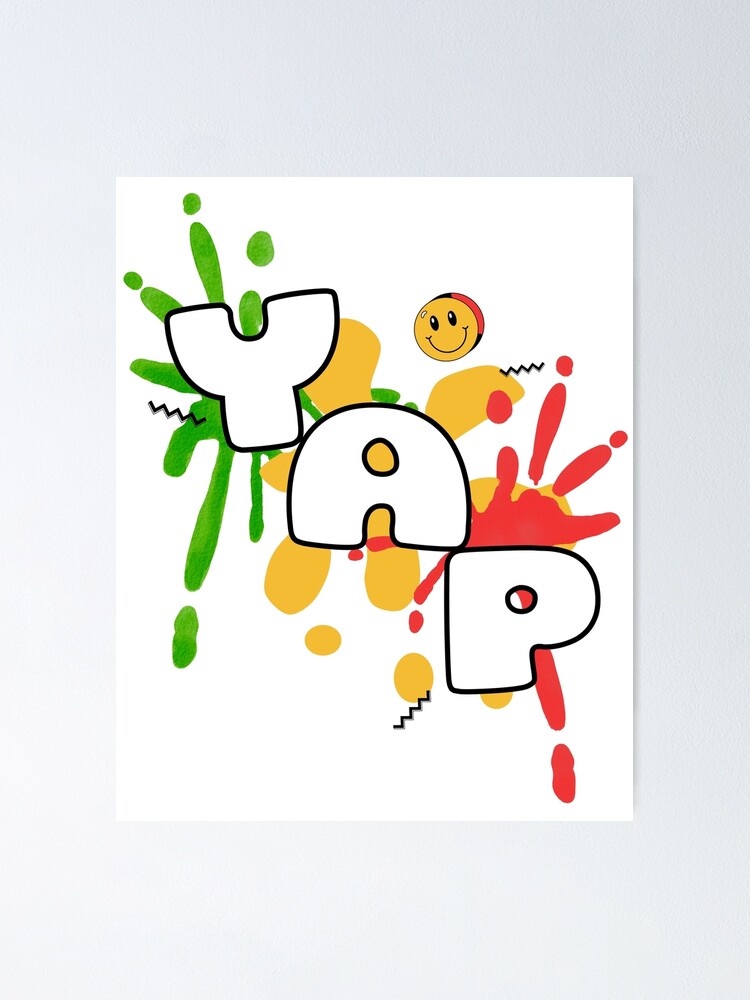 "Bubble letters Yap" Poster for Sale by PolyMicroMela | Redbubble